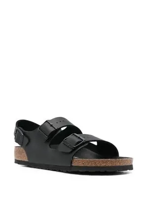 BIRKENSTOCK Milano Leather Sandals - Black