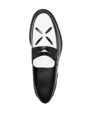 STEFAN COOKE Slashed Leather Loafers