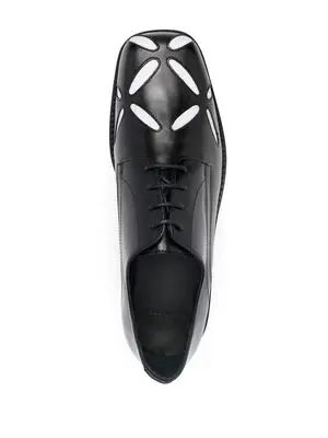 STEFAN COOKE Slashed Square-toe Derby Shoes