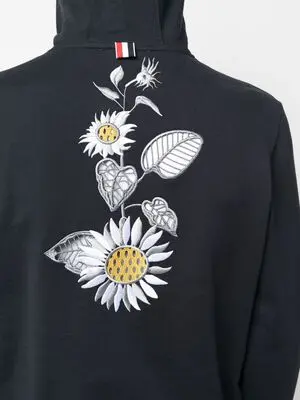 Thom Browne Hooded Sweatshirt - Blue
