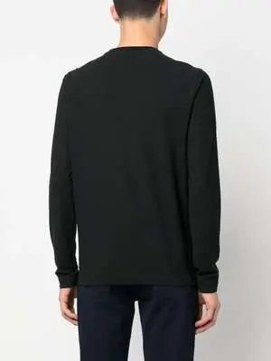 ZANONE Long-sleeved Cotton T-shirt - Black