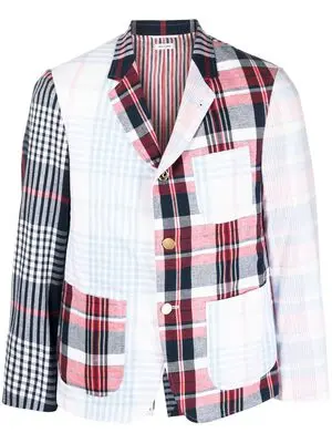 Thom Browne Patchwork Plaid-print Blazer