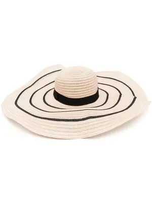 Borsalino Striped Sun Hat - Neutrals