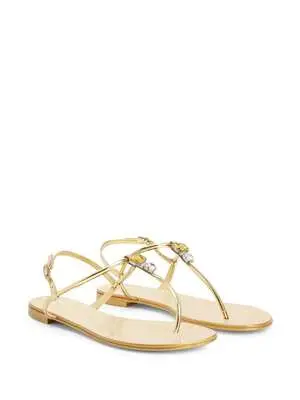 GIUSEPPE ZANOTTI Alphonsine Thong Sandals - Gold