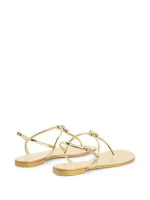 GIUSEPPE ZANOTTI Alphonsine Thong Sandals - Gold
