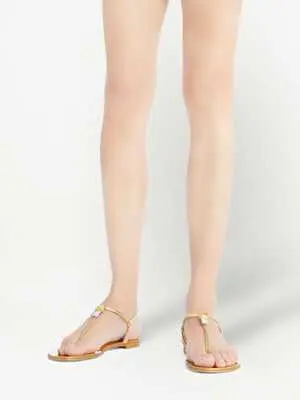 GIUSEPPE ZANOTTI Alphonsine Thong Sandals - Gold