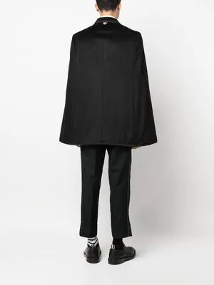 Thom Browne Chesterfield Grosgrain-trim Cape