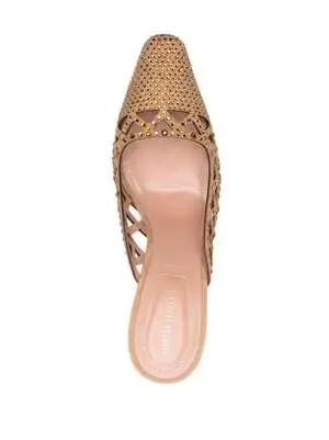 Alberta Ferretti Crystal-embellished Mules