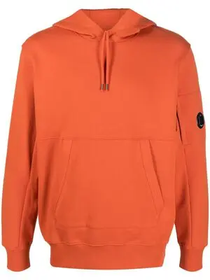 C.P. COMPANY Lens-detail Drawstring Hoodie - Orange