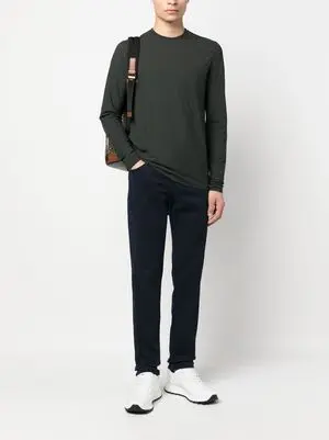 ZANONE Long-sleeved Cotton T-shirt - Green