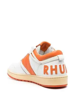 Rhude Logo-patch Leather Sneakers