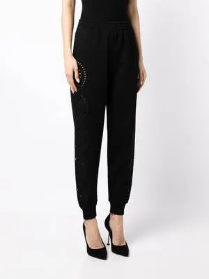 Stella McCartney Cotton Blend Embroidered Drawstring Trousers