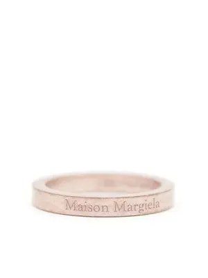 MAISON MARGIELA Logo-engraved Band Ring - Pink