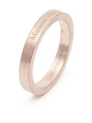 MAISON MARGIELA Logo-engraved Band Ring - Pink