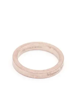 MAISON MARGIELA Logo-engraved Band Ring - Pink