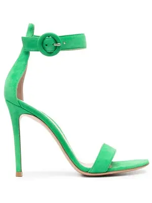 GIANVITO ROSSI Portofino 105mm Suede Sandals - Green