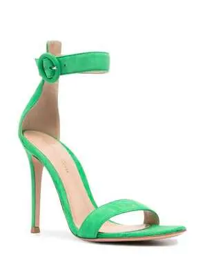 GIANVITO ROSSI Portofino 105mm Suede Sandals - Green