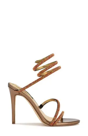 Nine West Maskill Rhinestone Ankle Wrap Sandals
