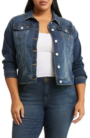 SLINK JEANS Denim Trucker Jacket - Aurora