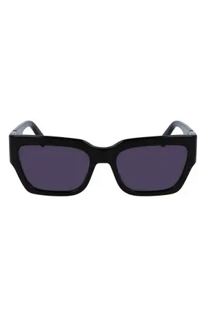 Longchamp 55mm Rectangular Sunglasses - Black