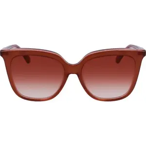 Longchamp Longchamp 53mm Rectangular Sunglasses Brown/rose