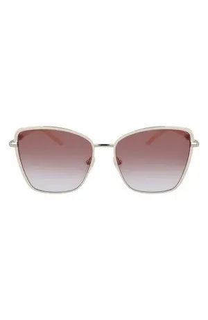 Longchamp Longchamp 58mm Butterfly Sunglasses White/ Gradient Brown