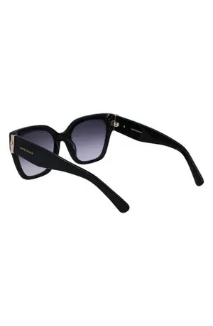 Longchamp 55mm Rectangular Sunglasses - Black