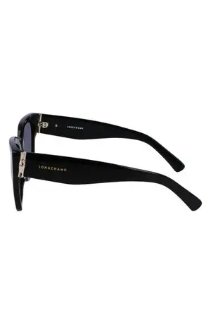 Longchamp 55mm Rectangular Sunglasses - Black