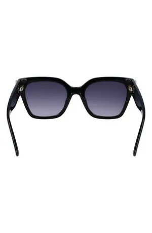Longchamp 55mm Rectangular Sunglasses - Black