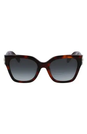 Longchamp Longchamp 55mm Rectangular Sunglasses Havana