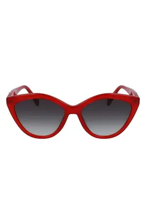 Longchamp 56mm Cat Eye Sunglasses - Red
