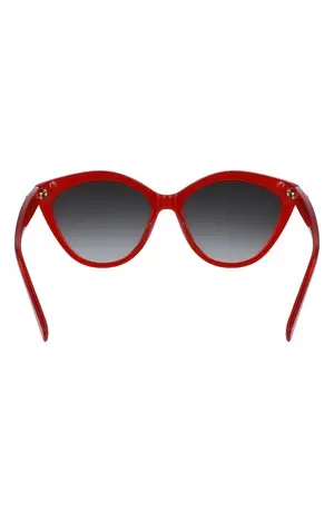 Longchamp 56mm Cat Eye Sunglasses - Red
