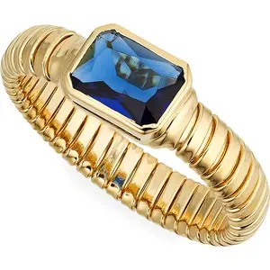 Nadri Omega Flex Ring - Gold With Blue