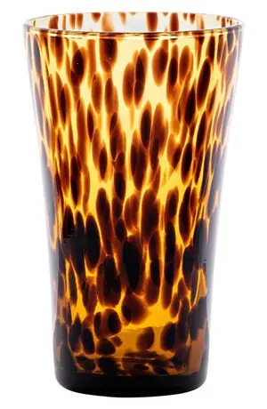 JULISKA Puro Tortoiseshell Pattern Glass Tumbler - Brown