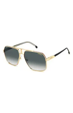 Carrera Eyewear 62mm Oversized Navigator Sunglasses - Gold Red/ Green Shaded