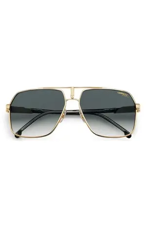 Carrera Eyewear 62mm Oversized Navigator Sunglasses - Gold Red/ Green Shaded