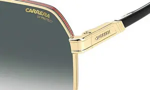 Carrera Eyewear 62mm Oversized Navigator Sunglasses - Gold Red/ Green Shaded
