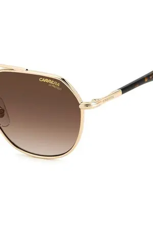 Carrera Eyewear 53mm Round Sunglasses - Gold Havana/brown