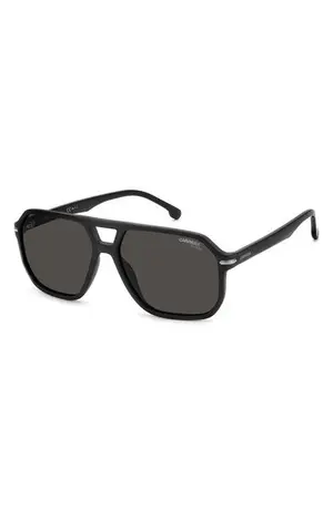 Carrera Eyewear 59mm Polarized Rectangular Sunglasses