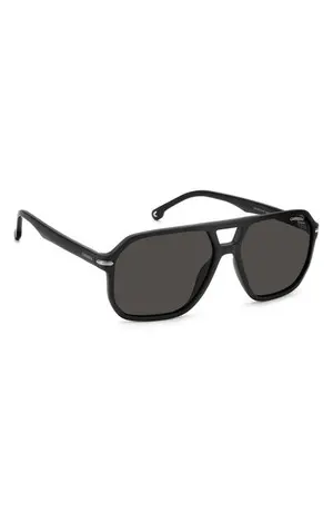 Carrera Eyewear 59mm Polarized Rectangular Sunglasses