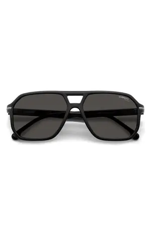 Carrera Eyewear 59mm Polarized Rectangular Sunglasses