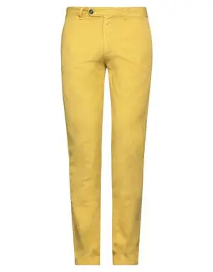 Massimo Alba Cotton And Linen Chino Trousers Ocher