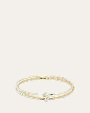 Ippolita Ippolita Mixed Texture Bangle Set - Gold And Silver