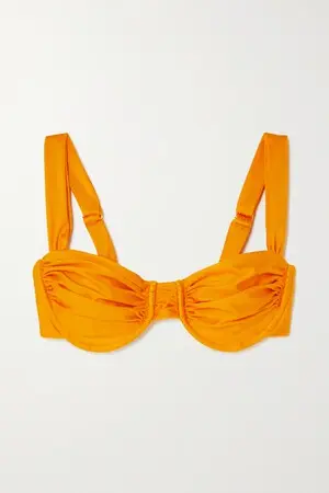 Faithfull The Brand Net Sustain Sol Ruched Bikini Top