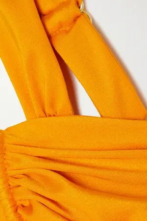 Faithfull The Brand Net Sustain Sol Ruched Bikini Top