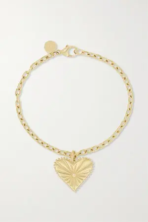MARLO LAZ Small Pour Toujours Heart Diamond Bracelet