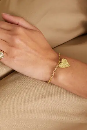 MARLO LAZ Small Pour Toujours Heart Diamond Bracelet