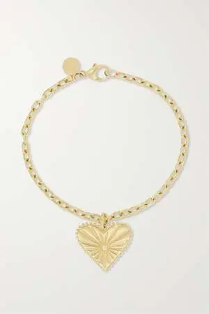 MARLO LAZ Small Pour Toujours Heart Diamond Bracelet
