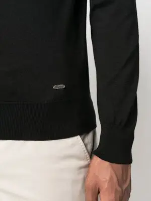 Brioni Crew-neck Cashmere-silk Jumper - Black
