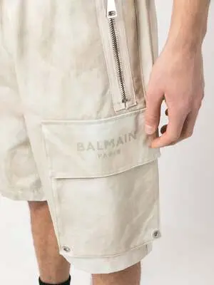 Balmain Faded-effect Cargo Shorts